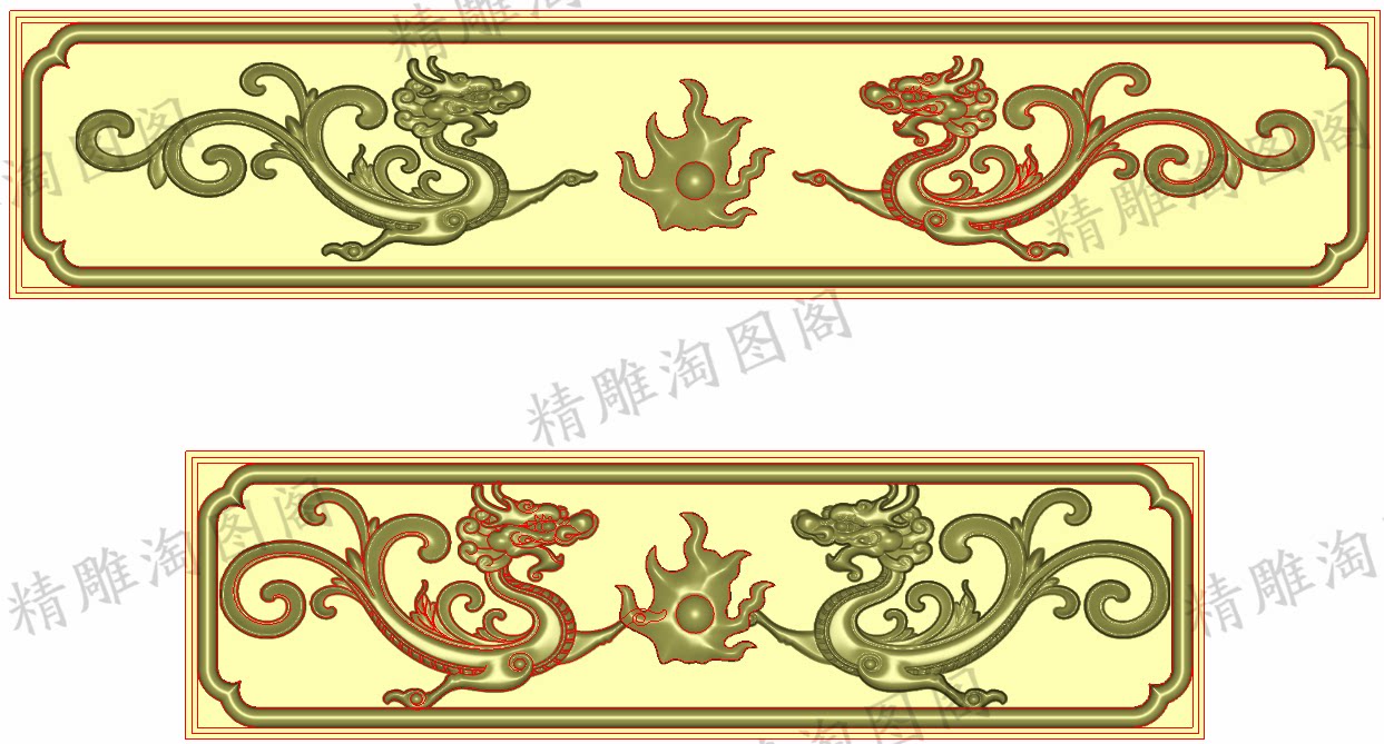 餐台茶几横板精雕图jdp卷花草龙戏火球围板抽屉抽斗2个wb015浮雕
