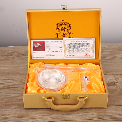 三件套定制银碗收藏工艺品