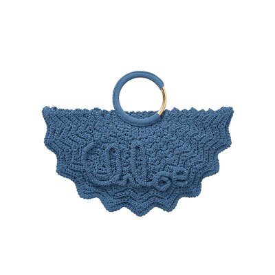 CHLOÉ 女士手提包 CH25US622P23485 SS2025 蓝色 Paravent手提包