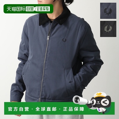 日本直邮FRED PERRY 棉质卡班夹克 J8535 男士带衬垫拉链夹克灯芯