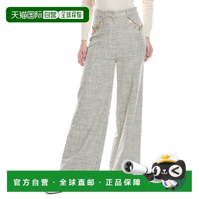 自营NANUSHKA Alandra Wide Leg Trouser - black/white 美国奥莱