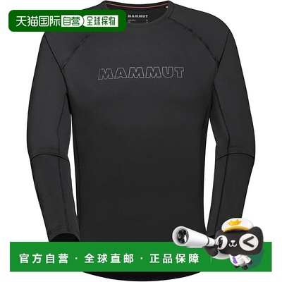 【日本直邮】猛犸象Selun FL 长袖男士LOGO T恤 黑 1016-01440