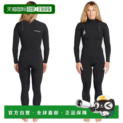 日本直邮Volcom 女士MODULATOR 3/2 毫米长袖前胸拉链全身潜水服