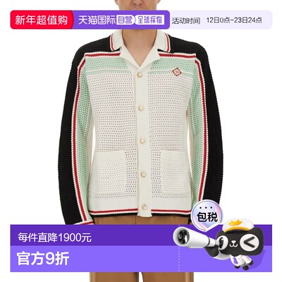 1h可退 香港直邮Casablanca 男士 黑色棉质衬衫 MPF25KW99801BLAC