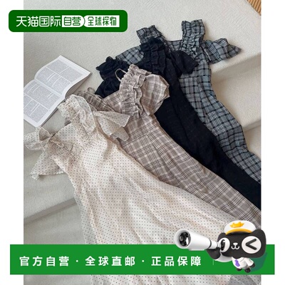 日本直邮MAJESTIC LEGON 女士背部系带荷叶边连衣裙 1052066343