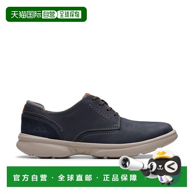 自营 Clarks Bradley Plain 蓝色磨砂革 - 海军蓝磨砂革 美国奥莱