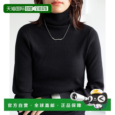 1h可退 日本直邮antiqua 女士吸湿发热高领罗纹针织衫 AY00063
