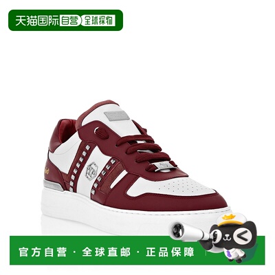 自营philipp pleinLow Top Sneakers Mix Cut Studs - bordeaux