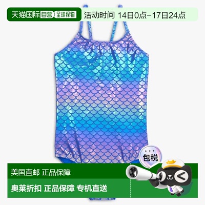 自营Girls Appaman Taylor Swimsuit Iridescent Mermaid Stretch