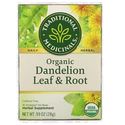 香港直发Traditional Medicinals蒲公英叶茶香甜清新16包28g茶叶
