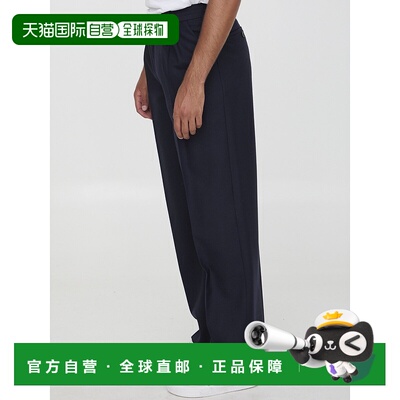 香港直邮LOEWE 男士休闲裤  CO 黑色阔腿裤HSM1Y04W648511