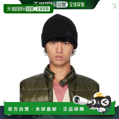 香港直邮Moncler 盟可睐 男士 黑色毛线帽 J20913B00030A9538