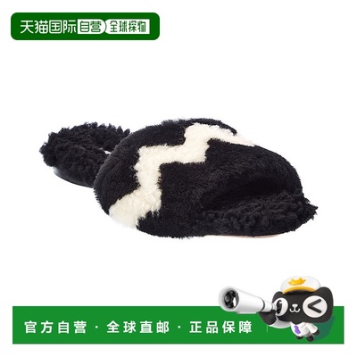 自营 Aquazzura Nomade 羊毛凉鞋 - 黑色 美国奥莱直发拖鞋