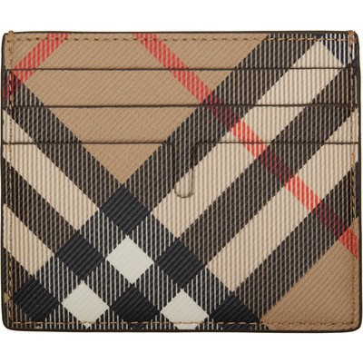 Burberry 巴宝莉 男士 驼色 Tall Check 卡包 8112305