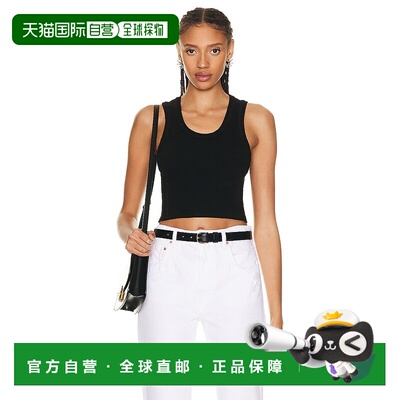 1h可退 香港直邮AGOLDE 女士 短款深红花背心 A72251260 black黑