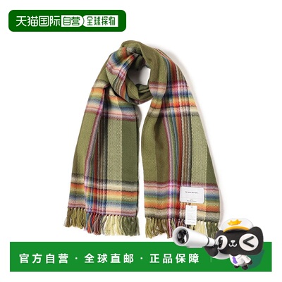 1h可退 日本直邮THE INOUE BROTHERS 男士多彩格纹羊驼围巾 23450