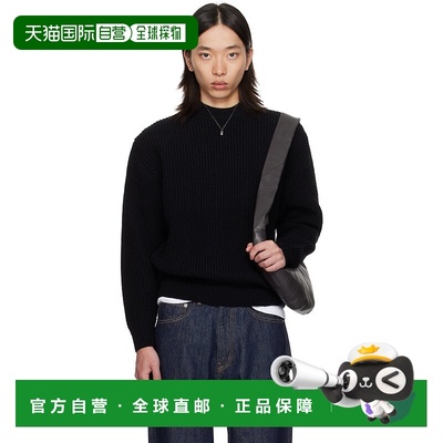 1h可退 香港直邮潮奢 vowels 男士 黑色毛衣 KW05199 black黑色