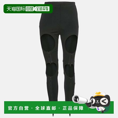 自营Burberry Black Crepe Cut-Out Zipper Detail Trousers - bl