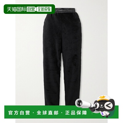 香港直邮moncler 盟可睐 女士 Shell-trimmed 抓绒锥形运动裤 098