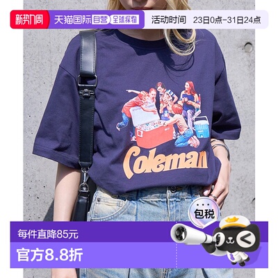 日本直邮Coleman 复古印花短袖T恤