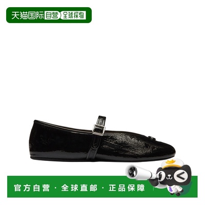 香港直邮COACH 女士芭蕾乐福鞋 CCM18BLK SS2026 黑色 褶皱平底鞋