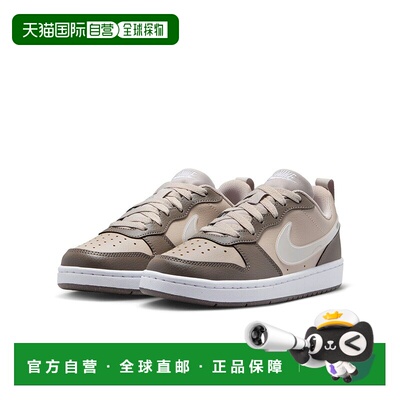日本直邮Nike COURT BORROW LOW JES GS 儿童低帮运动鞋 棕色/米