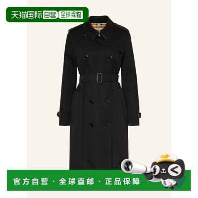 香港直邮BURBERRY 女士大衣 100280008313000 CO 黑色 Trench coa