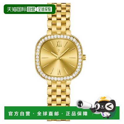 自营Christian Van Sant Women's Rivoli Gold Square 24mm - gol