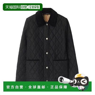 1h可退 香港直邮Burberry 巴宝莉 女士 DORSET 格纹内衬绗缝尼龙
