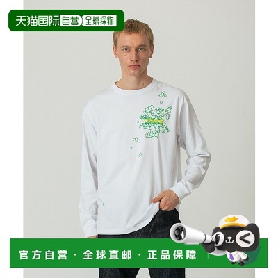 1h可退 日本直邮SILAS 男女同款 长袖T恤 抽象图形印花 原创棉质