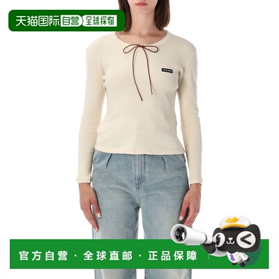 香港直邮MIU MIU 女士T恤 MJLA58191IF0379 AW2026 浅棕色