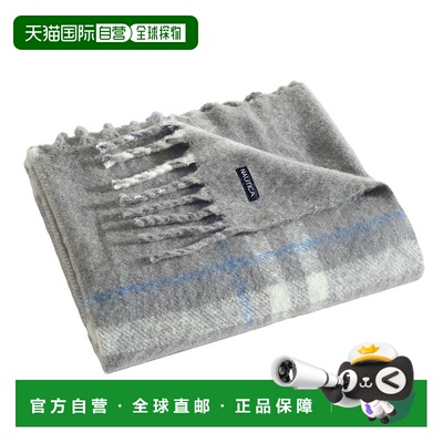 自营Nautica Ryan Cove Plaid Grey Throw Blanket - coal heathe