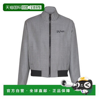 香港直邮BALMAIN 男士夹克 GH1TFB11VI56EAB SS2026 灰色 千鸟格