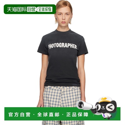 1h可退 香港直邮潮奢 Erl 女士 黑色 Photographer T 恤 ERL11T00