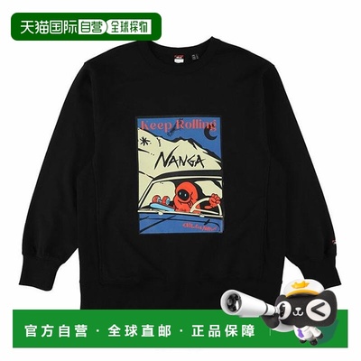 日本直邮NANGA男装宽松原创印花半拉链运动衫 男装 N26001K022Z