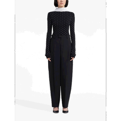 香港直邮MARNI 女士休闲裤 PAMA0449U0TW83900N99羊毛显瘦外穿