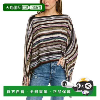 自营Missoni Wool-Blend Poncho - blue 美国奥莱直发