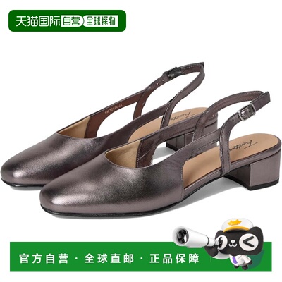 自营Women's Trotters Dottie T2504- Pump Pewter Leather Sling