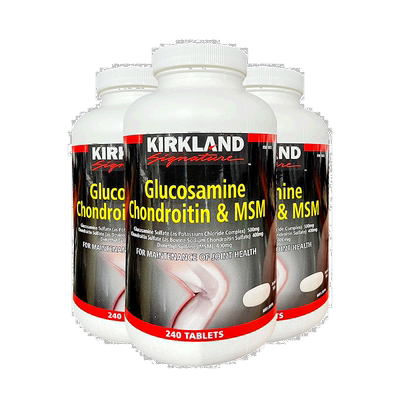 澳大利亚直邮Kirkland柯克兰葡萄糖氨软骨素MSN关节健康240粒*3瓶