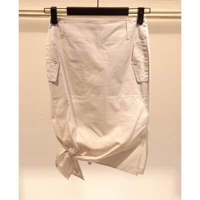 MAX MARA 女士半身裙 1101027206004 AW2021 白色 腰带环半身裙