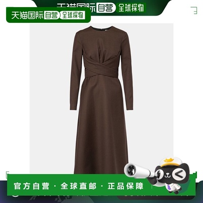 1h可退 香港直邮EMILIA WICKSTEAD 女士 Elta 羊毛中长连衣裙