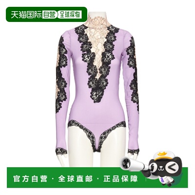 香港直邮VALENTINO 女士连体裤 BMR02ZAG400X SS2026 紫色 蕾丝针