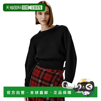 自营lilysilkRound Neck Drop-Shoulder Merino Wool Sweater for