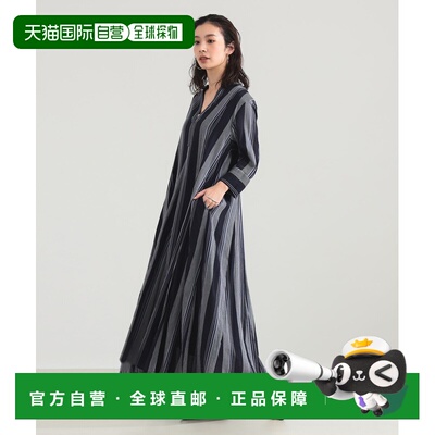 1h可退 日本直邮NE QUITTEZ PAS! 女装 宽松棉质波伊尔条纹拼接连