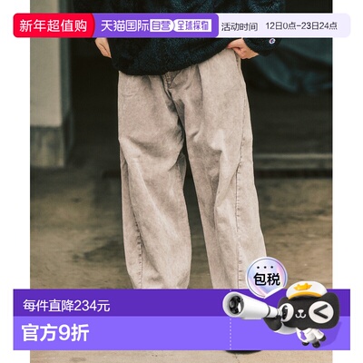 1h可退 日本直邮417 EDIFICE 男装 宽松版型 灯芯绒 工装裤 水洗