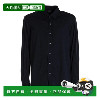 1h可退 香港直邮BRIONI 男士衬衫 UJNQ0LOA6131000 AW2023 黑色 C