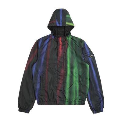 PRADA 男士夹克 SGN5221P61VERDE AW2021 黑色 徽标细节休闲夹克