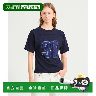 1h可退 日本直邮ESTNATION 女装 J.B.ATTIRE 足球T恤 欧美宽松休