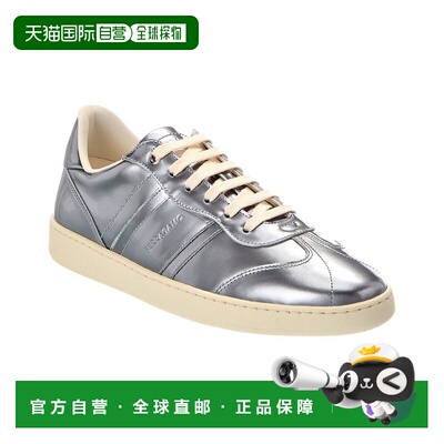 自营salvatore ferragamoFerragamo Achille漆膜运动鞋-银色 美国