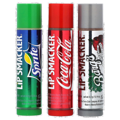 香港直邮Lip Smacker，可口可乐，润唇膏，三件装，3 件装，每件